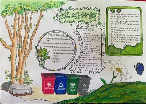 垃圾分类校园先行手抄报 垃圾分类手抄报 普车都