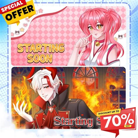 Custom Animated Stream Screen Pack Twitch Stream Screen Starting Soon