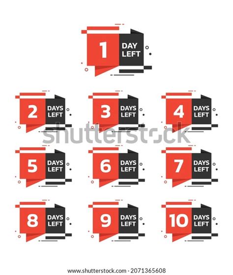 Minimalist Red Black Color Countdown Timer Stock Vector Royalty Free 2071365608 Shutterstock