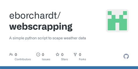 Github Eborchardt Webscrapping A Simple Python Script To Scape
