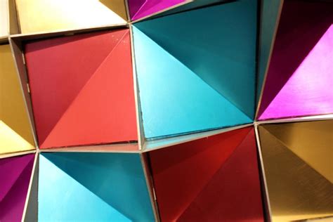 1970s Anodized Aluminium Three Dimensional Geometric Wall Art For Sale