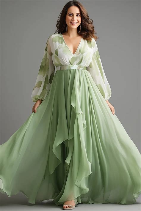 Plus Size Chiffon Dress Flycurvy