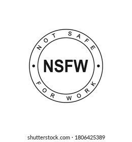 Nsfw Icon Design Not Safe Work Stock Vector Royalty Free 1806425389