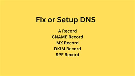 setup or fix a cname mx dns txt dkim dmarc spf dns record by