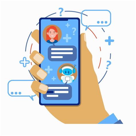 Chatbot Concept User Chatting With Robot Chat Bot Mobile 3002922 Vector Art At Vecteezy
