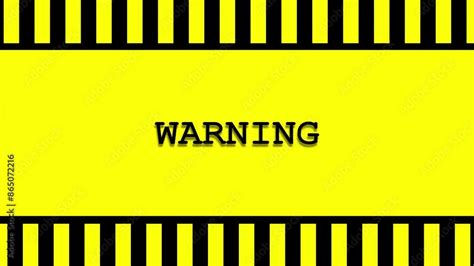 Animated Of Warning Concept Icon Seamless Warning Alert Word On Black Screen4k Animation Of