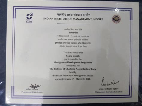 Yogita Gandhi On Linkedin Completed Management Development Programme