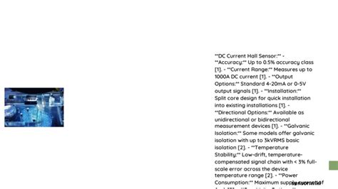 Dc Current Hall Sensor Comprehensive Guide To Precision Current Measurement Sensor Wiki