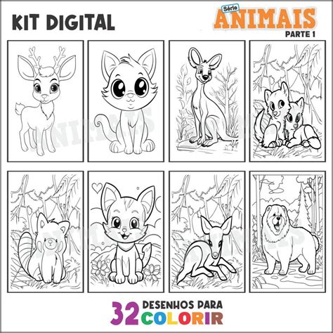 Animais Para Colorir Desenho Para Colorir Kawaii Animais Fofinhos
