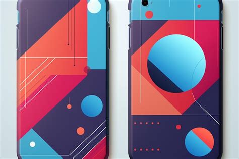 Premium Photo Vector Geometrical App Cover Template With Shapes