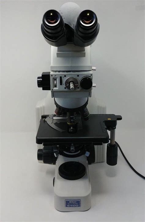 Nikon Microscope Eclipse E400 With Dual Head Bridge And 2x For