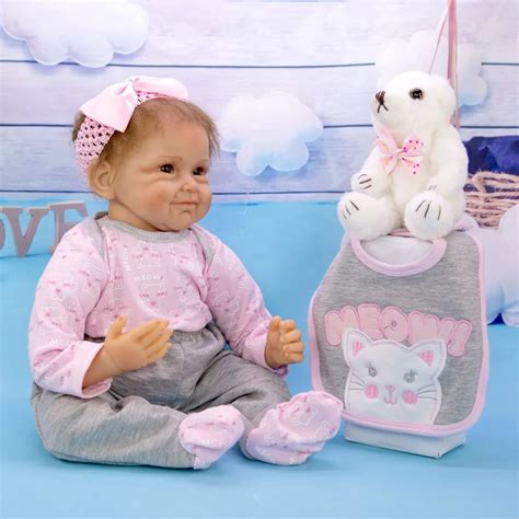 NPK 55 см мягкие силиконовые Новорожденные bebe Возрожденные куклы ...