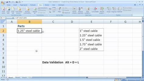 6 Excel Spreadsheet Data Validation Youtube How To Create A Drop Down