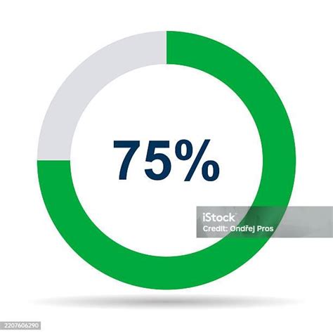 정보 라운드 다이어그램 75 퍼센트 그림자 아이콘 인포 그래픽 파이 디자인 마케팅 벡터 일러스트 레이 션 0명에 대한 스톡 벡터 아트 및 기타 이미지 Istock