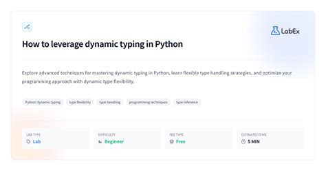 How To Leverage Dynamic Typing In Python Labex