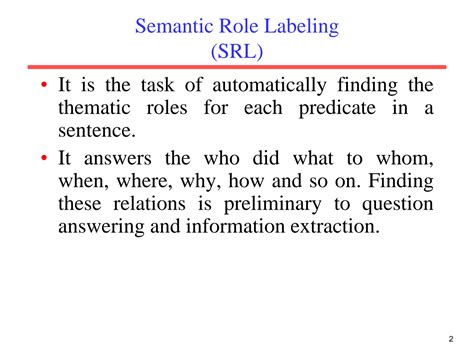 SOLUTION Semantic Role Labeling Studypool