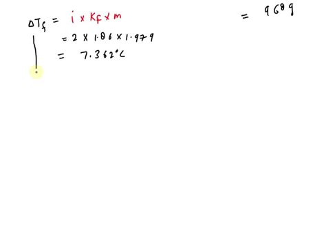 solved calculate the vapor pressure freezing point boiling point