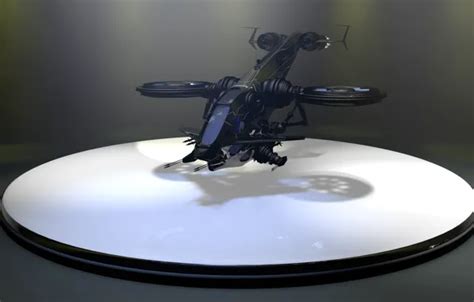 Обои рендеринг вертолёт самолёт студия на телефон и рабочий стол раздел рендеринг