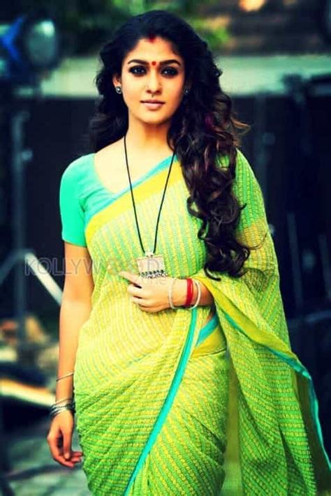 Nayanthara Green Saree Kollywood Zone