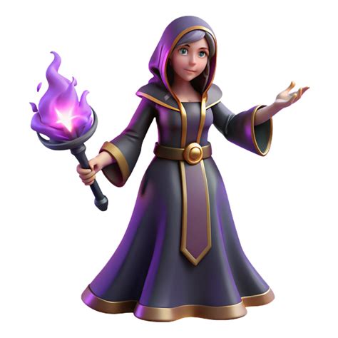 3d Render Purple Robed Mage 56285236 Png