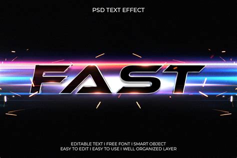 Fast Text Style Effect Psd Graphic By Artistcy · Creative Fabrica