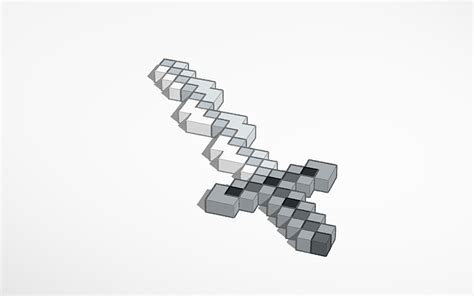 3d Design Minecraft Dagger Template Tinkercad