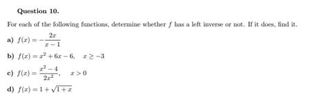Solved For Each Of The Following Functions Determine