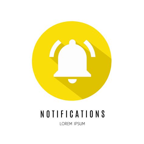 Notifications Icon In Flat Logo For Business Stock Vector 21383393 Notifications Icon In Flat Logo For Business Stock Vector 21383393