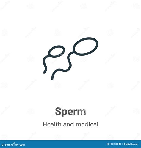 Sperm Outline Vector Icon Thin Line Black Sperm Icon Flat Vector Simple Element Illustration
