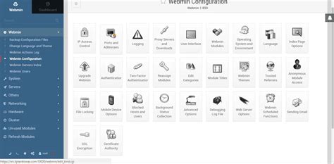how to manage centos 7 server with webmin