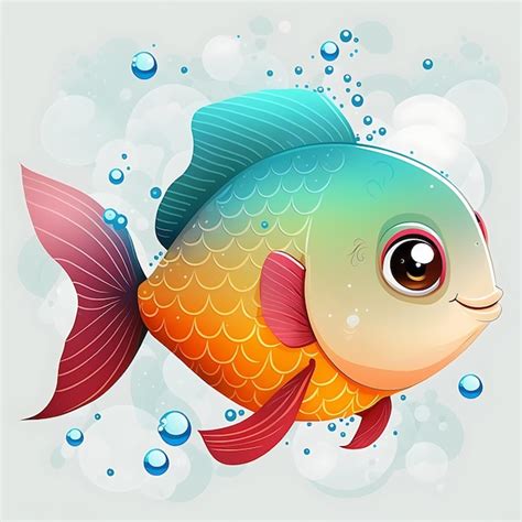 Premium Photo Cute Carp Colorful Cartoon Vector Art Digital