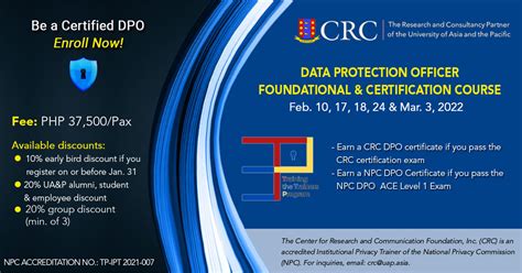 2nd Run Of The Data Protection Officer Dpo Foundational And Certification Course Center For