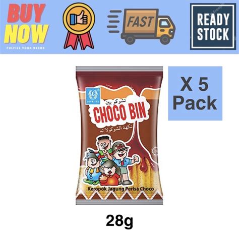 Binbin Corn Choco Bin Choco Bim Keropok Jagung 5 Pack Shopee Malaysia