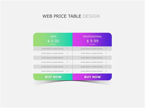Infographic Table Template