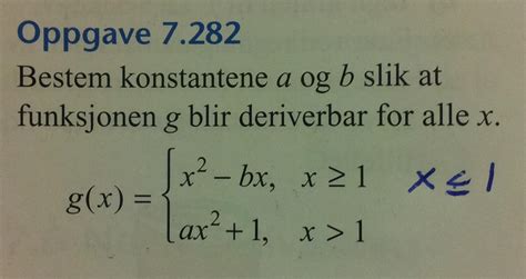 Calculus Choose Constants A And B So That The Function Is Differentiable For All X
