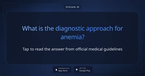 What Is The Diagnostic Approach For Anemia