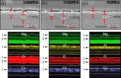 The Cross Sectional Sem Images And Corresponding Eds Mappings Of A Download Scientific