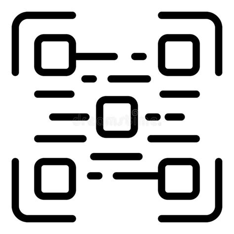 Order Qr Code Icon Outline Style Stock Vector Illustration Of Scan