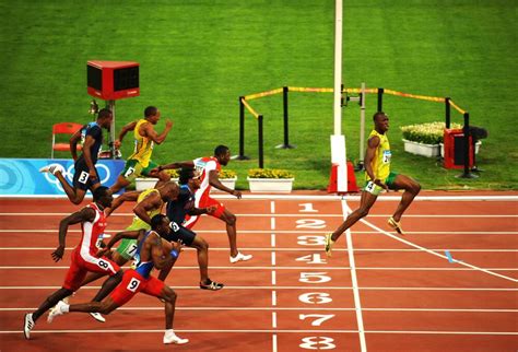 Bolt En 2008 Sur La Finale Du 100m Photo Et Tableau Editions