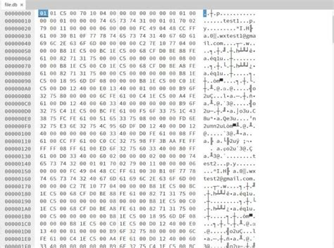 Opening File Db Using A Hex Editor Download Scientific Diagram