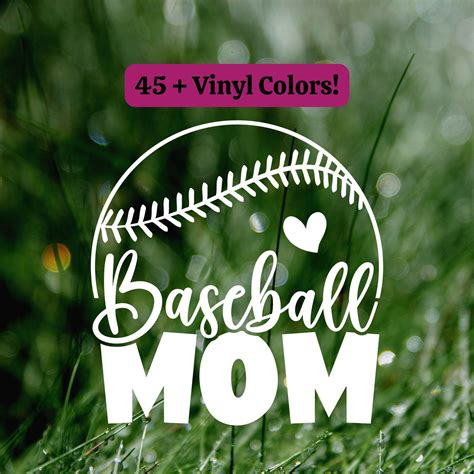 Baseball Mom Decal Car Decal Laptop Decal Water Bottle Decal Mom Decal Sports Mom Decal