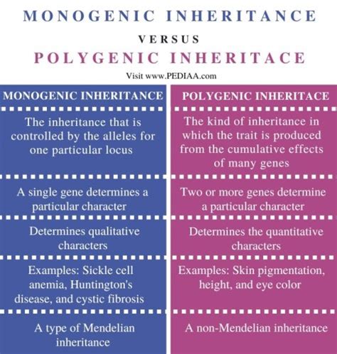 What Is The Difference Between Monogenic And Polygenic Inheritance Pediaacom