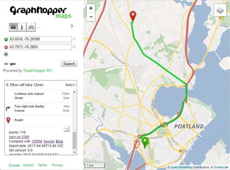 why are localhost 8989 results very different than maps for exact same query