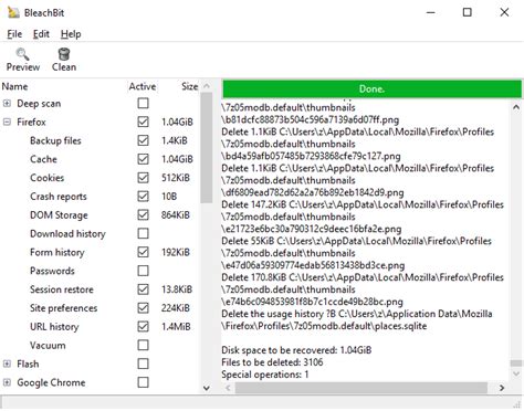 clean your system and free disk space bleachbit