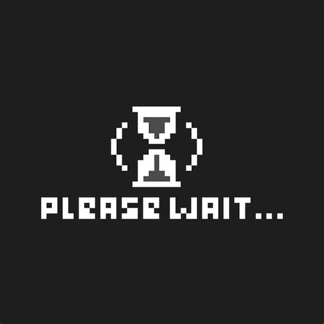 픽셀 아트 레트로 게임 로딩 프리미엄 벡터