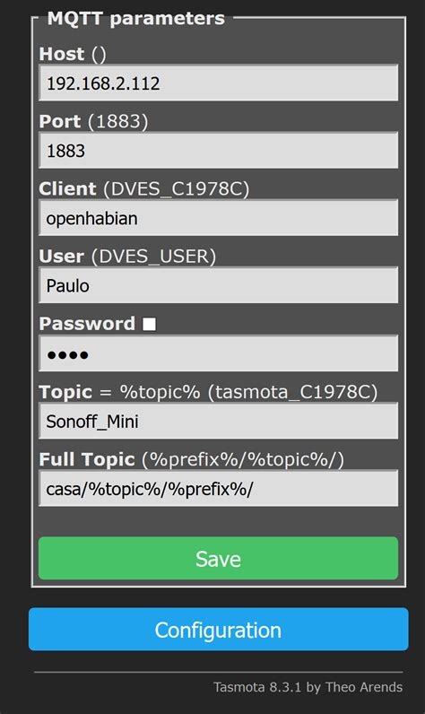 Mqtt For A Single Tasmota Sonoff Mini Beginners Openhab Community