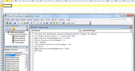 Paul S Daily Posts Highlighting The Active Row In Excel