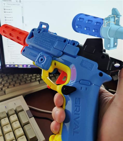 Nerf Rival Pilot Swappable Inline Clip Mod By Redcowl Download Free Stl Model