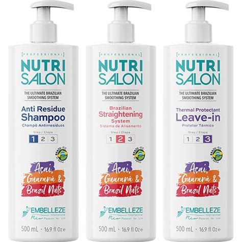 Brazilian Straightening Kit Nutrisalon Ultimate Açaí Guaraná And