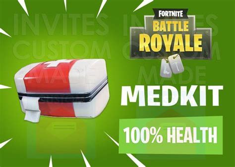 Fortnite Birthday Medkit Medkits Party Sign Med Kit Med Kits Decor